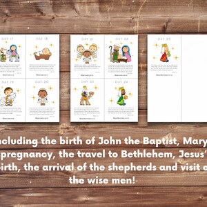 Advent Scripture Cards, Advent Calendar, Nativity Advent Calendar, Kids ...