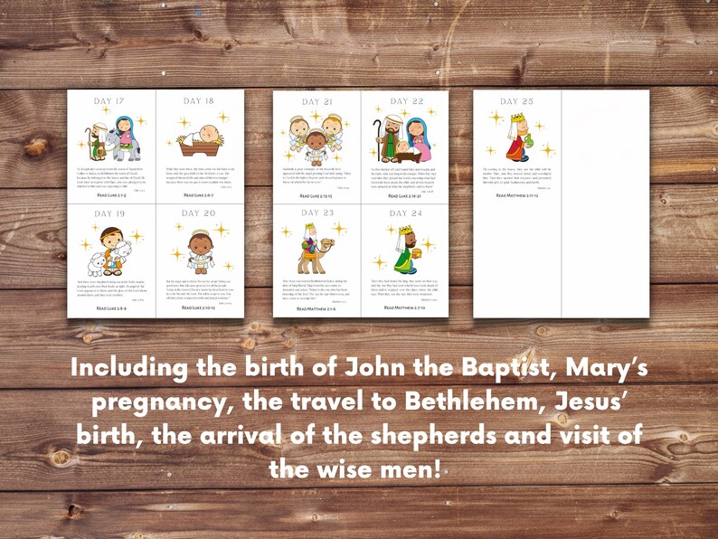 Advent Scripture Cards Advent Calendar Nativity Advent - Etsy