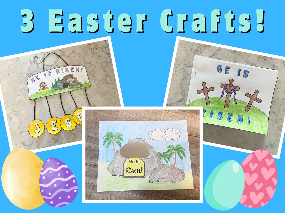 Easter Story Coloring Craft Kids, Holy Week Sunday School, Christian ...