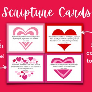 Christian Valentine Scripture Cards, Love Bible Cards for Kids Family ...