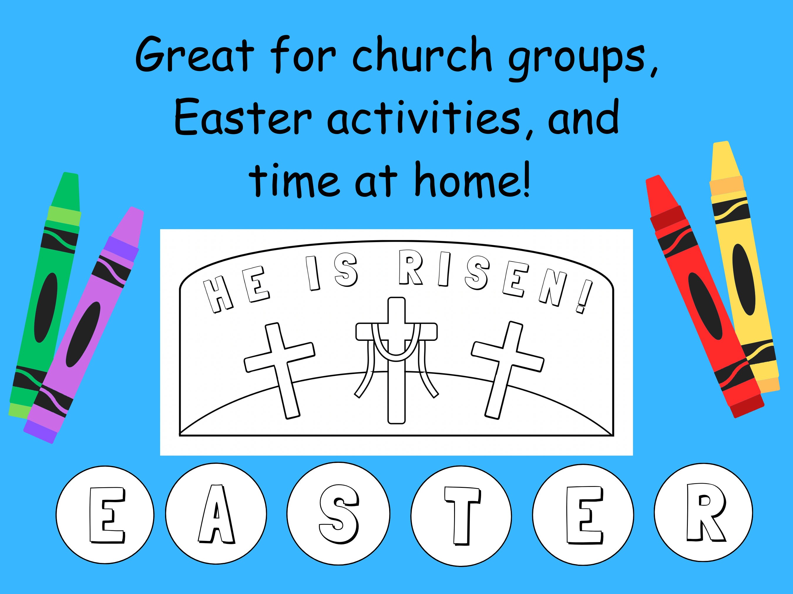 Easter Story Coloring Pages Craft Kids, Holy Week Christian Lent Bible ...