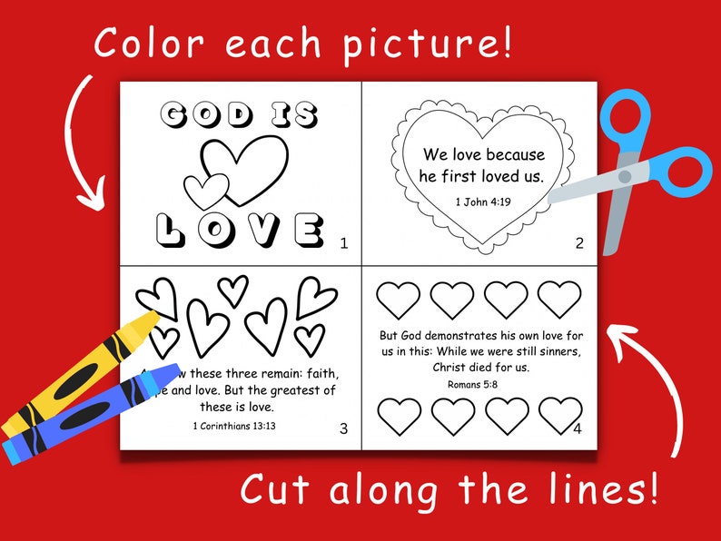 Christian Valentines Day Bible Coloring Pages Craft Kids, Bible Verse ...
