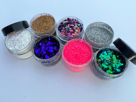 Sample Jars 18gram Fine and Chunky Glitter Mix Color Shifting - Etsy