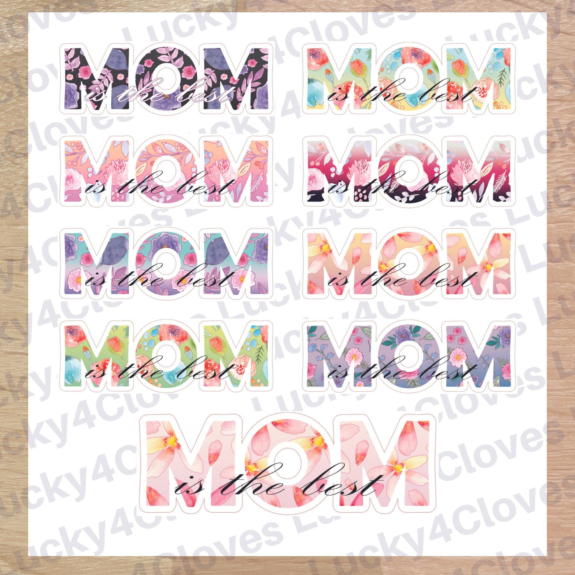 Mom is the Best Digital Printable Stickers | Happy Mother's Day Tags ...