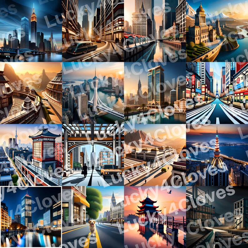 AI Generated Futuristic City View Drawing, High Quality Artistic City ...