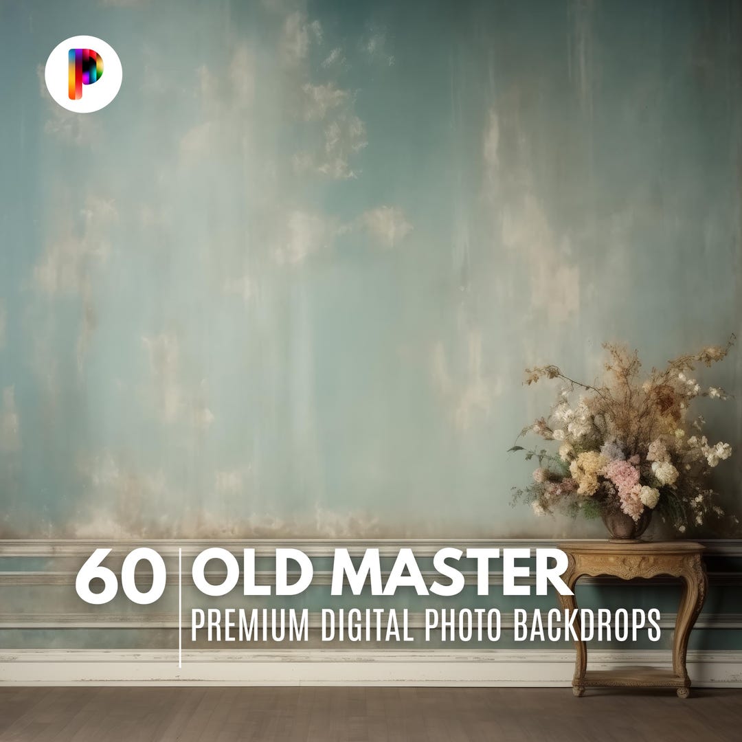 60 Old Master Digital Backdrops, Vintage Studio Background, Maternity ...