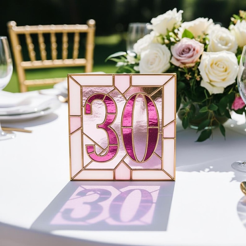 Faux Stained Glass Table Numbers 1-30 | DIY Wedding Decor, DIY ...