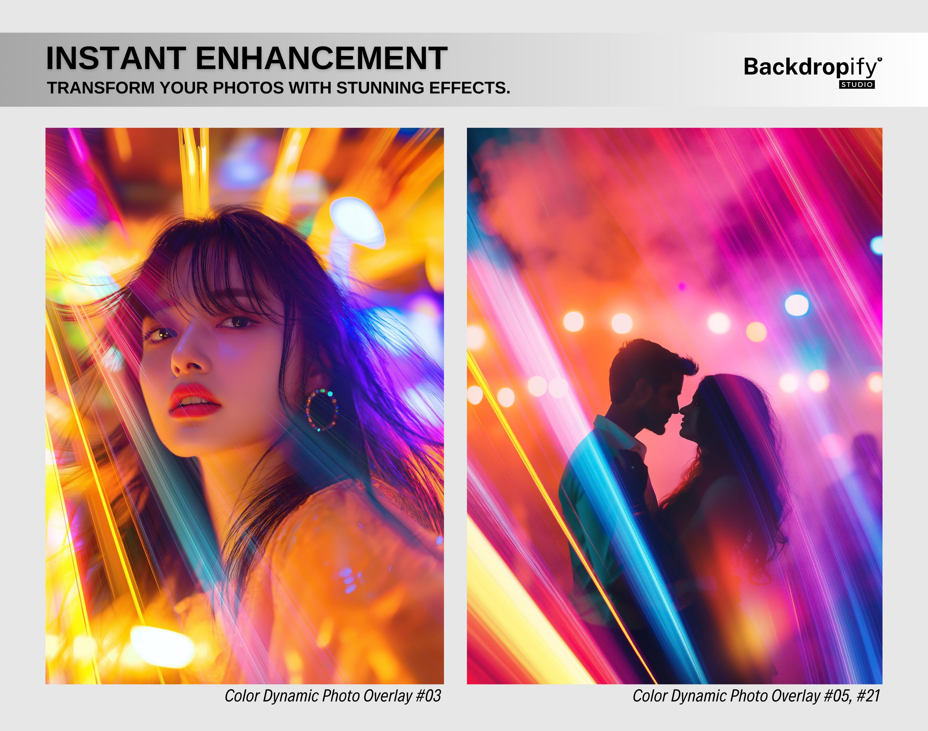 COLOR DYNAMIC Lights Photo Overlays, Neon Light Trails, Lights Photo ...