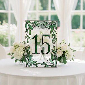 Stained Glass Table Numbers - 30 Event Signs in 3 Unique Styles, Unique ...