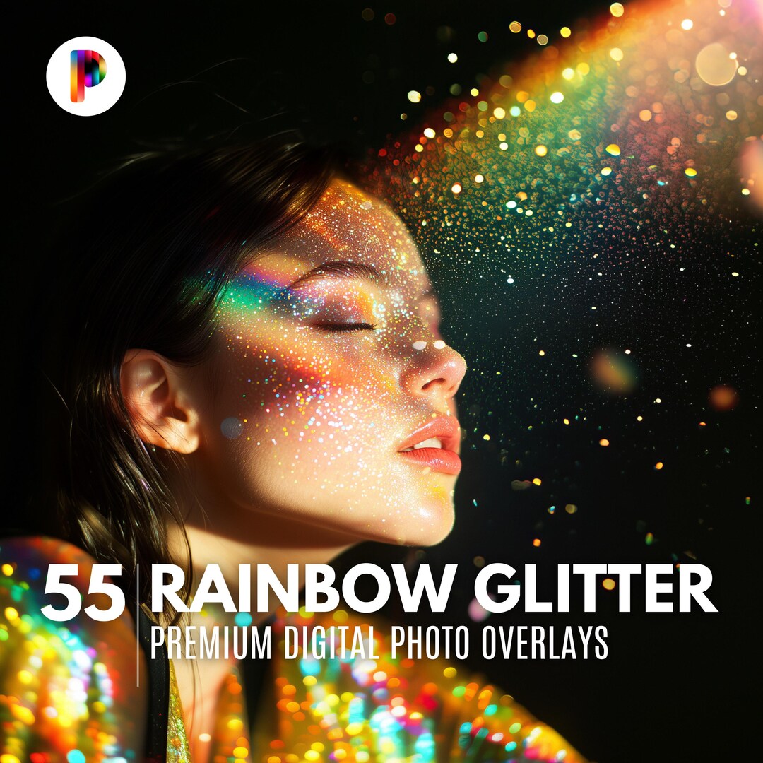 Rainbow Glitter Glow Photo Overlays - Magical Effects for Stunning ...