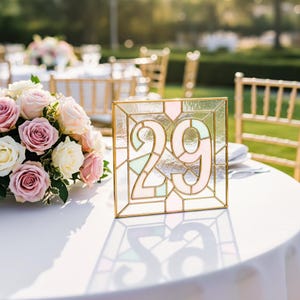 Faux Stained Glass Table Numbers 1-30 | DIY Wedding Decor, DIY ...