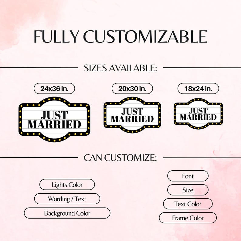 Bottle Service Sign for Wedding - Customizable Marquee VIP Reception ...