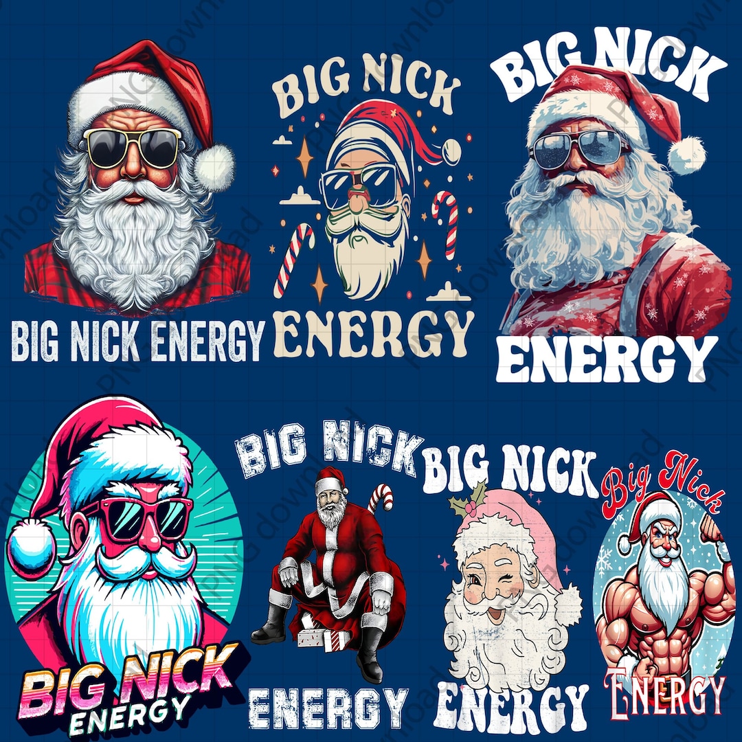 6 Big Nick Santa Png Pink Santa PNG Gift Pink Christmas - Etsy