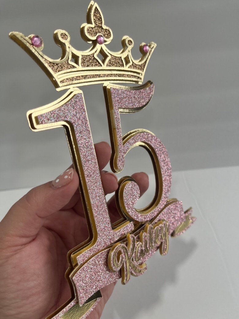 Quinceanera Cake Topper Mis Quince Cake Topper Sweet 15 Cake - Etsy