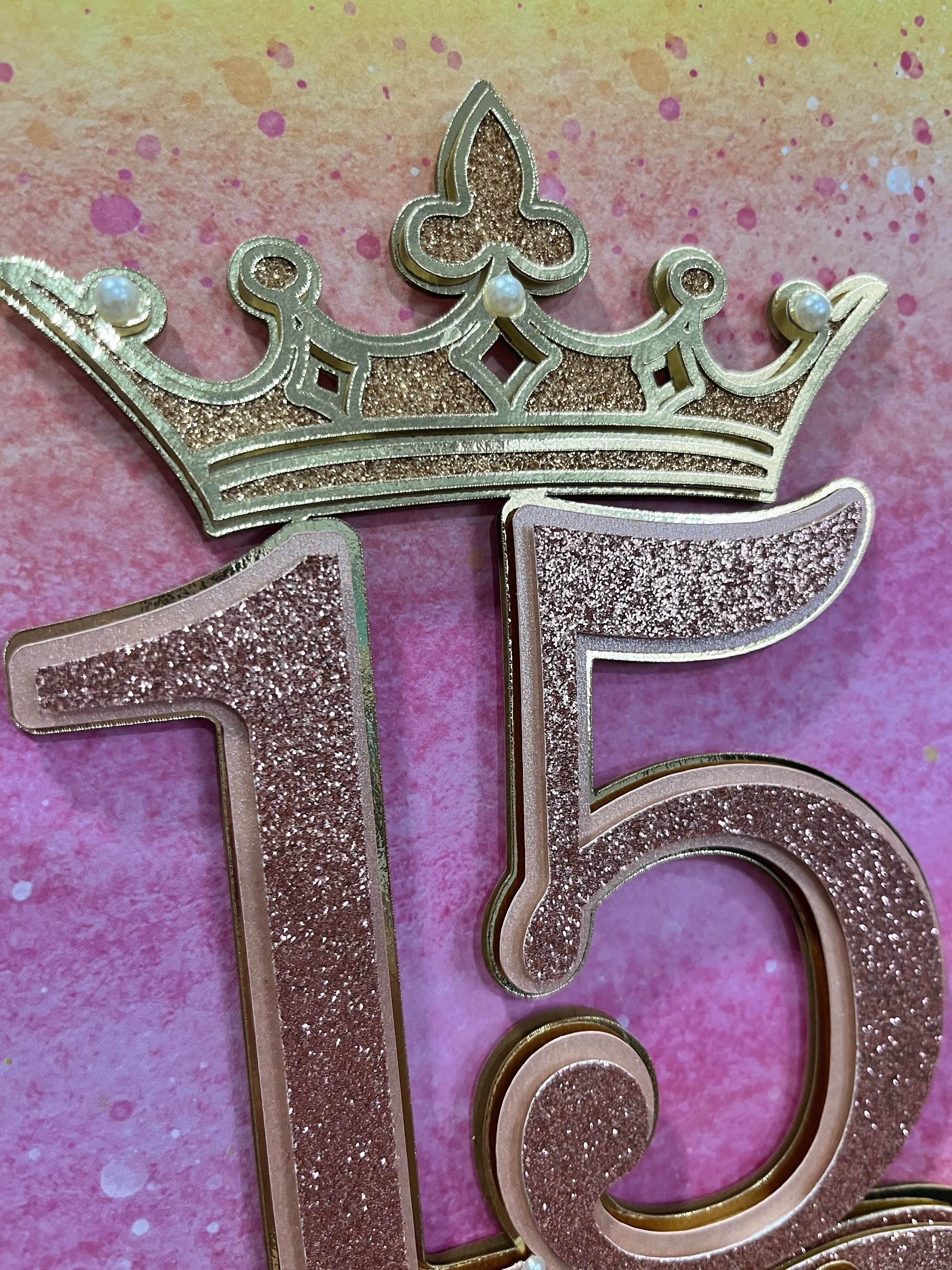 Topper de pastel de quinceañera, topper de pastel de mis membrillos ...