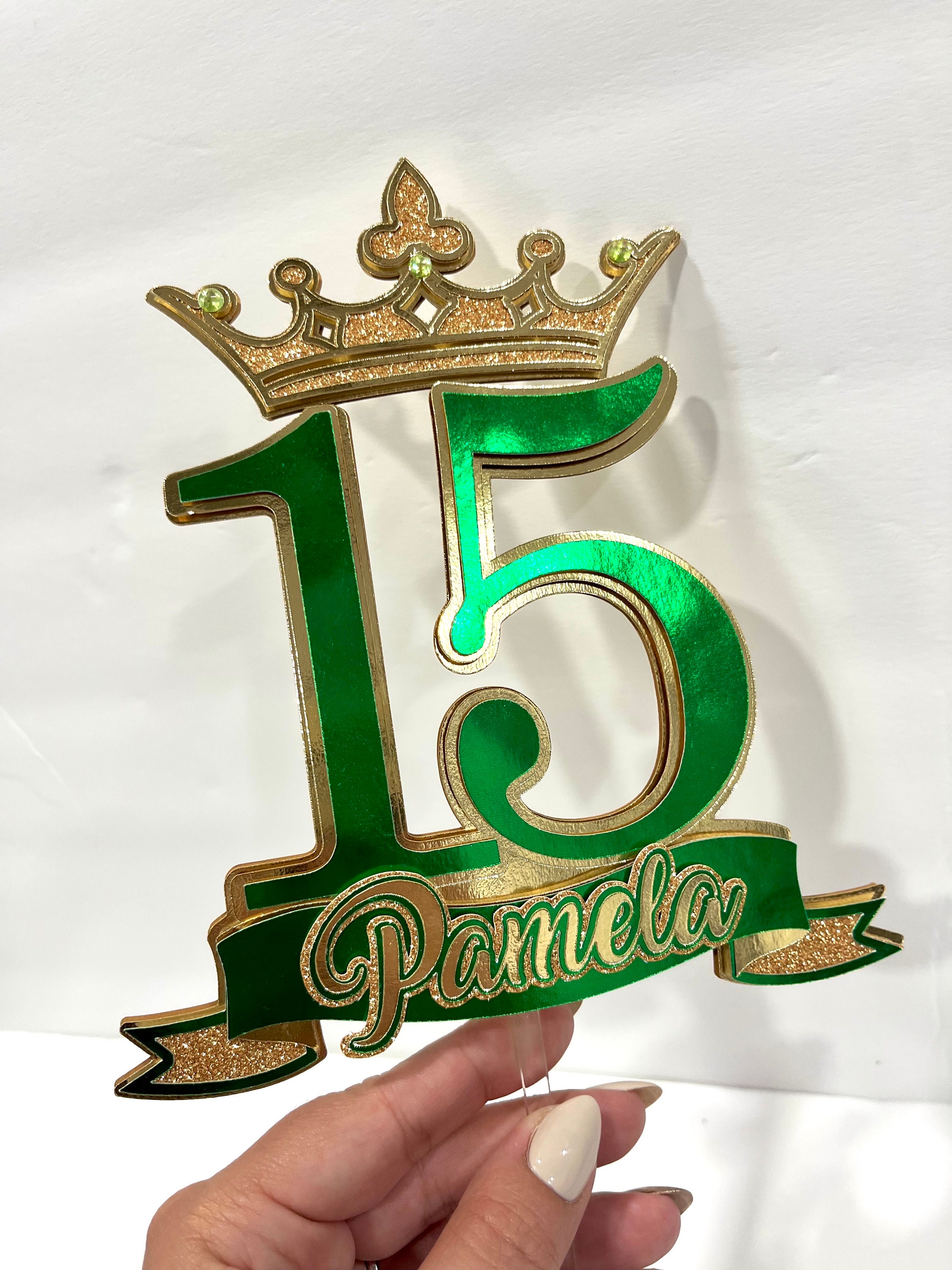 Topper de pastel de quinceañera, topper de pastel de mis membrillos ...