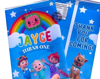 Cocomelon Custom Chip Bags - Etsy