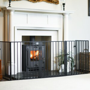 Black Five Panel Fire Guard, Fire Surround, Fire Place, Fire Guard ...