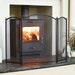 Black Art Deco Style Three Fold Fireguard/fireplace, Fire Guard With ...