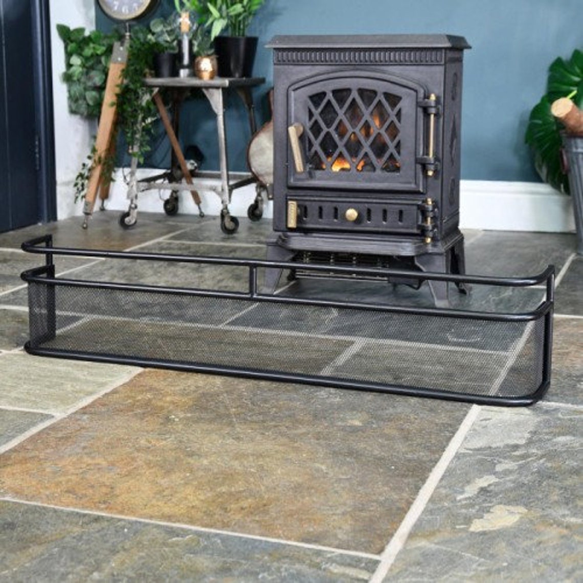 Long Black Low Fireside Fender Guard/ Steel Guard Sparks - Etsy UK