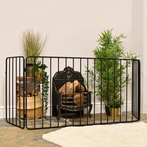 Traditional Large Black Nursery Fire Guard/ Steel Fireguard, Protection ...