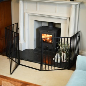 Black Five Panel Fire Guard, Fire Surround, Fire Place, Fire Guard ...