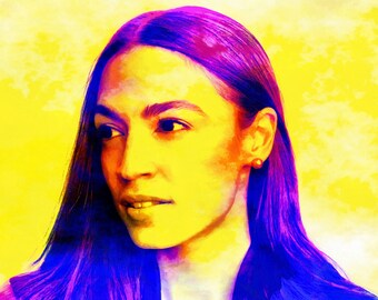 AOC Alexandria Ocasio-cortez Feminist Icon Print Wall Art - Etsy