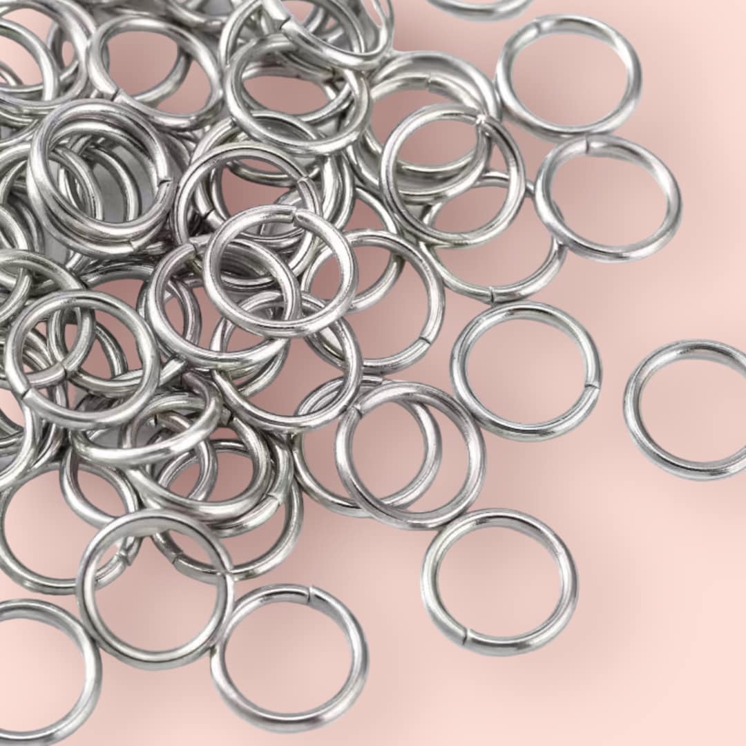 8mm Silver Stainless Steel Jump Ring 304 Grade Steel Jewellery Findings ...