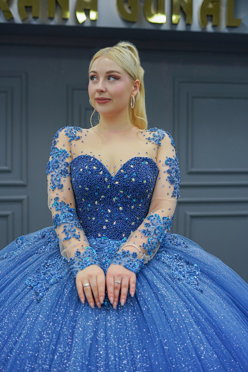 Indigo Wedding Dress, Indigo Quinceanera Dress, Indigo Bridal Gown - Etsy