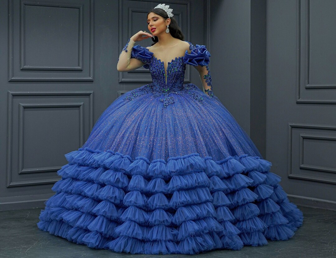 Indigo Wedding Dress, Indigo Quinceanera Dress, Indigo Bridal Gown - Etsy