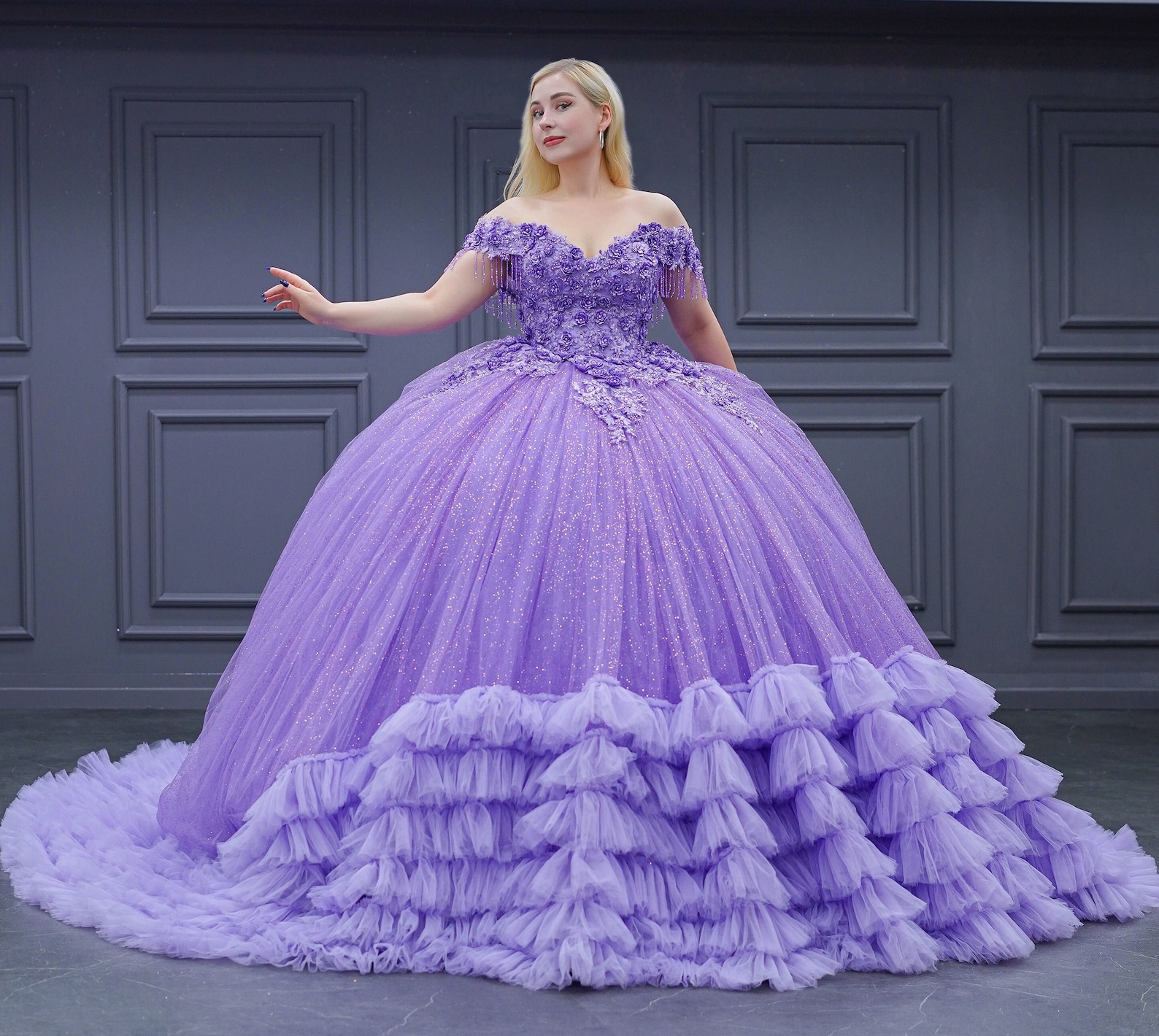 Lilac Wedding Dress, Lilac Quinceanera Dress, Lilac Bridal Gown - Etsy