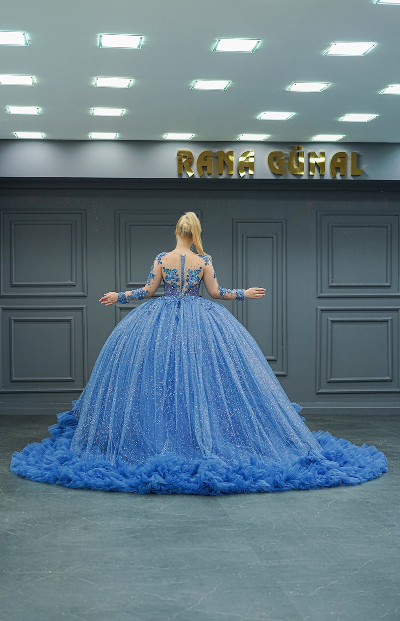 Indigo Wedding Dress, Indigo Quinceanera Dress, Indigo Bridal Gown - Etsy