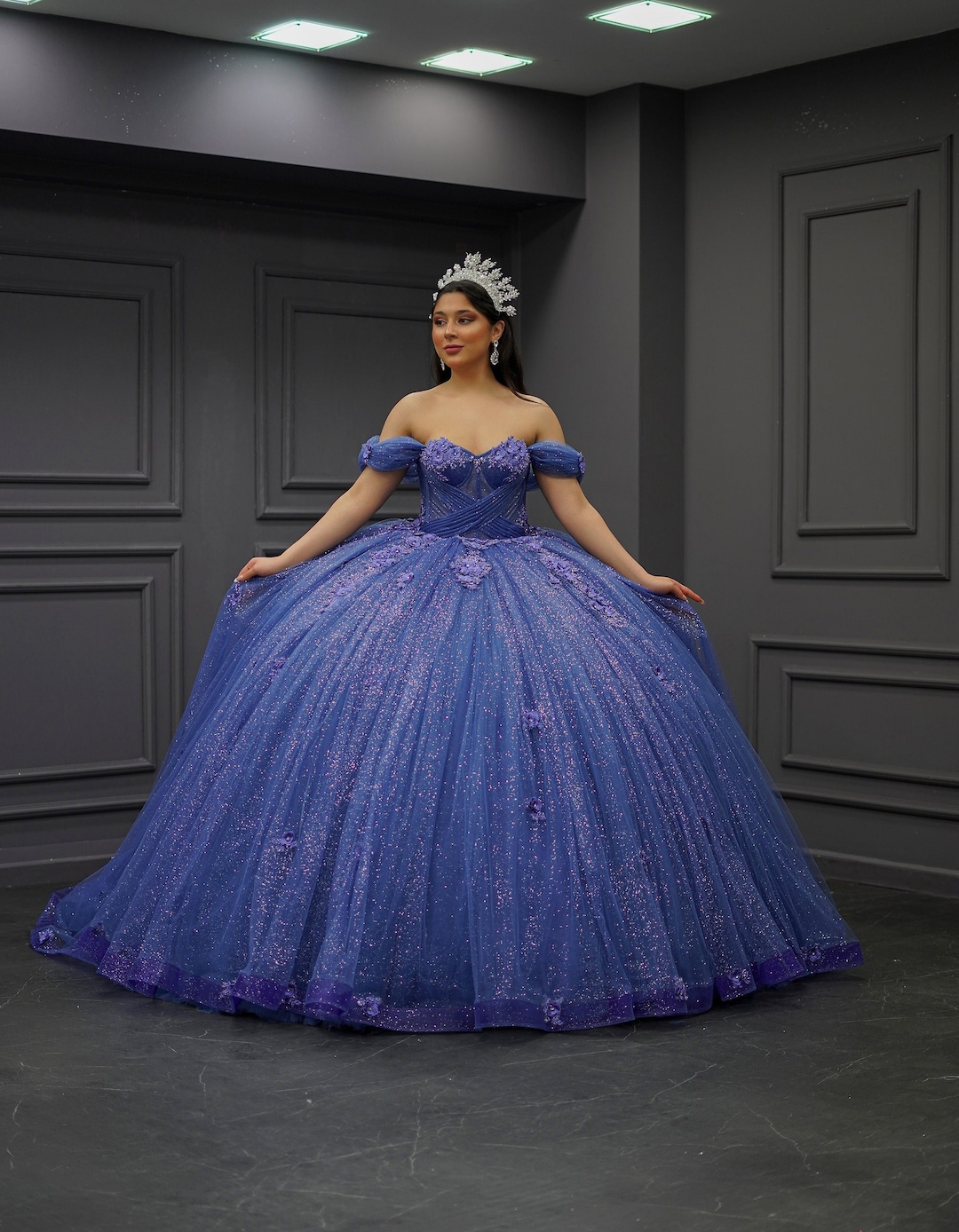 Indigo Wedding Dress, Indigo Quinceañera Dress, Indigo Bridal Gown - Etsy