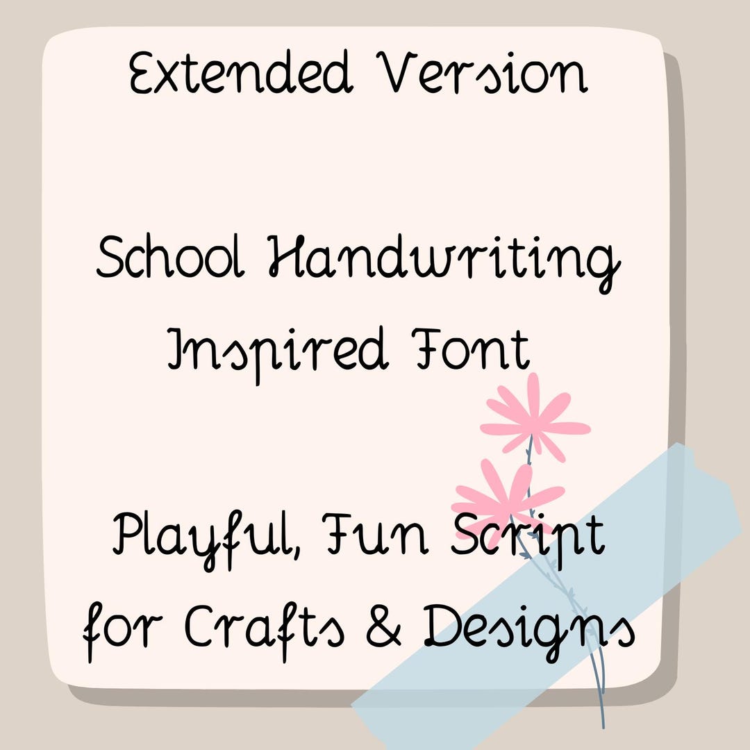 Realistic Handwriting Font Bundle Extended, Digital Note Taking Font ...