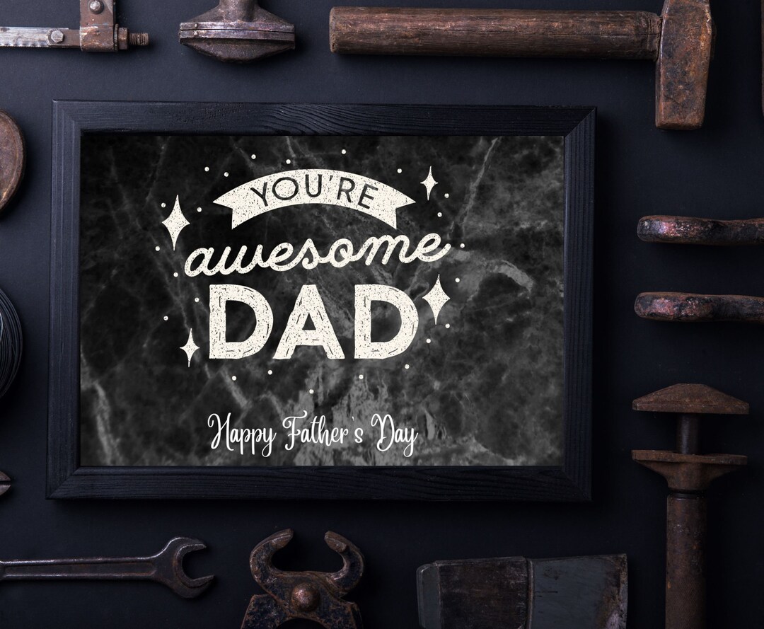 Digital Happy Father's Day Card, Printable Unique Father's Day Card ...