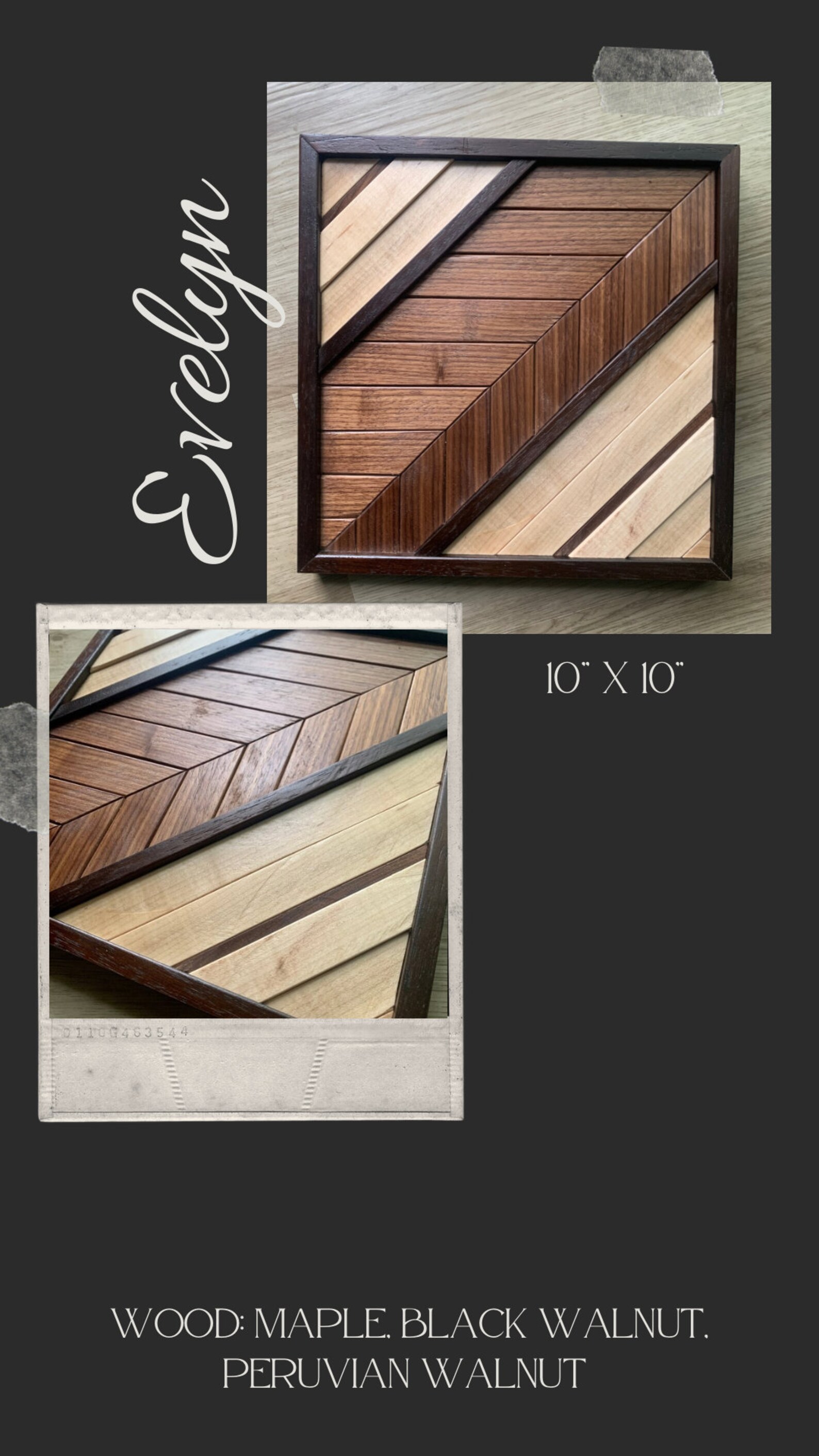 Evelyn Allure Collection 2023 Modern Wood Art Wood Mosaic - Etsy
