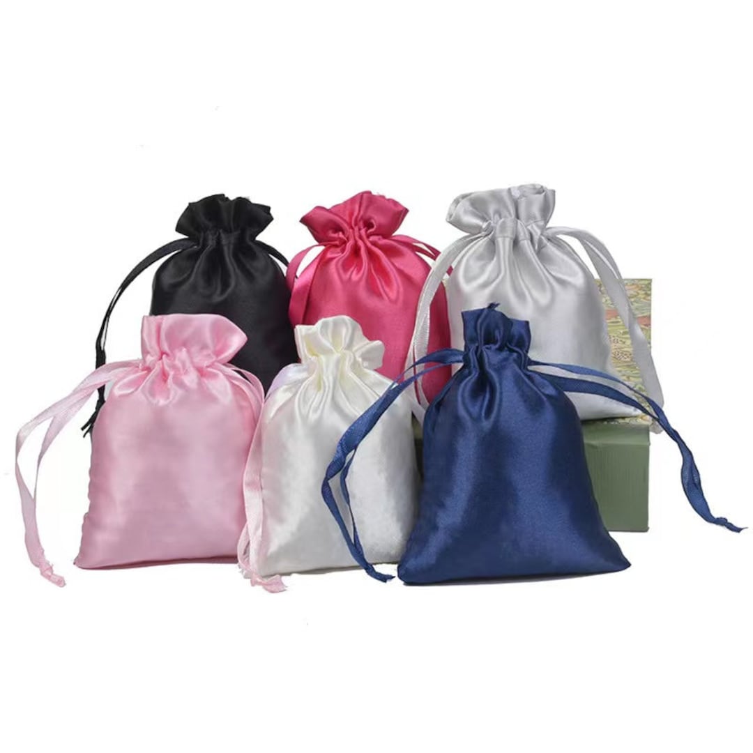 Blank Satin Bags Drawstring Bag | Plain Bags in Australia | Silky ...