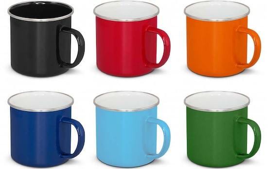 Plain Enamel Mug Blank Camping Mugs Australia Coffee Tea - Etsy Australia