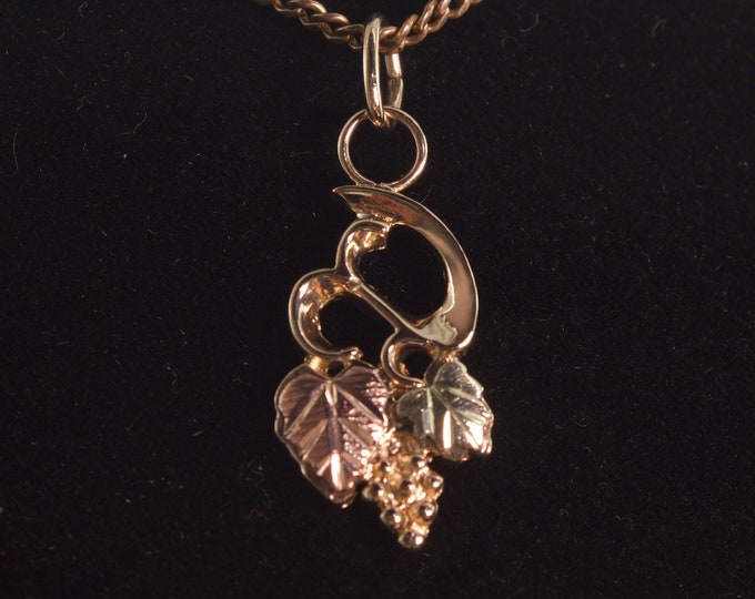Black Hills Gold Grape Pendant - Etsy