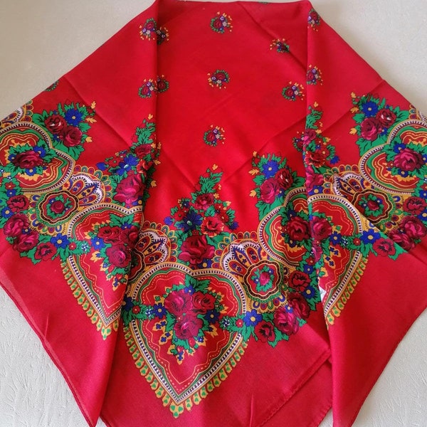 Babushka Scarf - Etsy