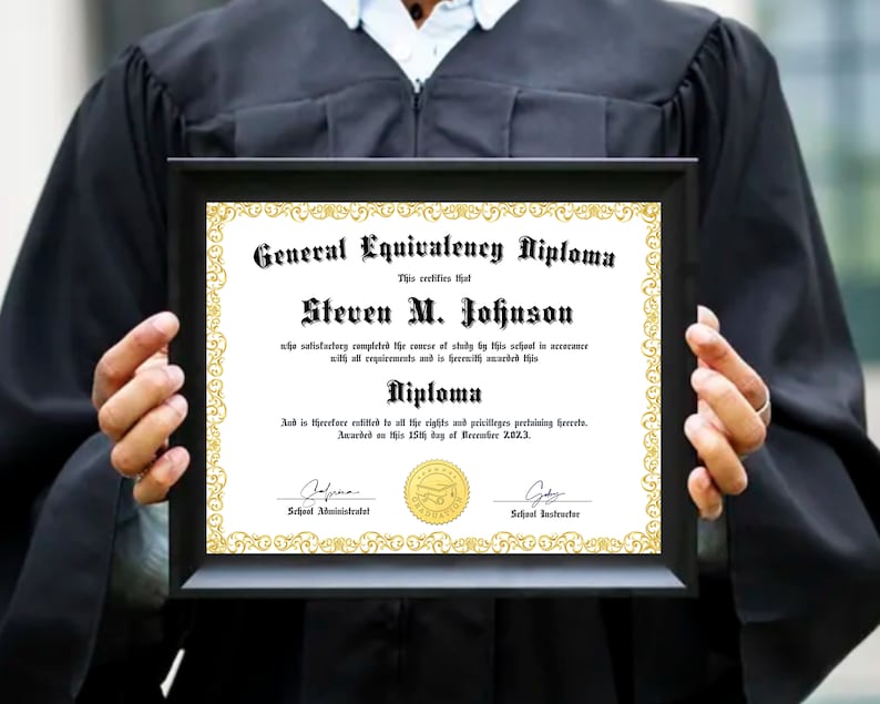General Equivalency Diploma Customized GED Diploma Editable - Etsy