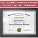 Exclusive GED Diploma With Gold Seal Fully Editable Template in Canva ...