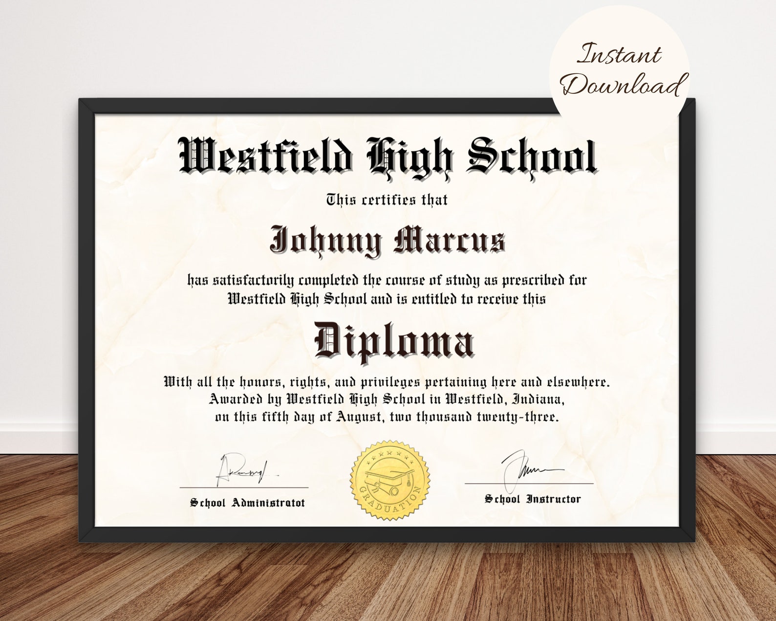 Christian College Diploma Template Replacement Diploma Printable Home ...