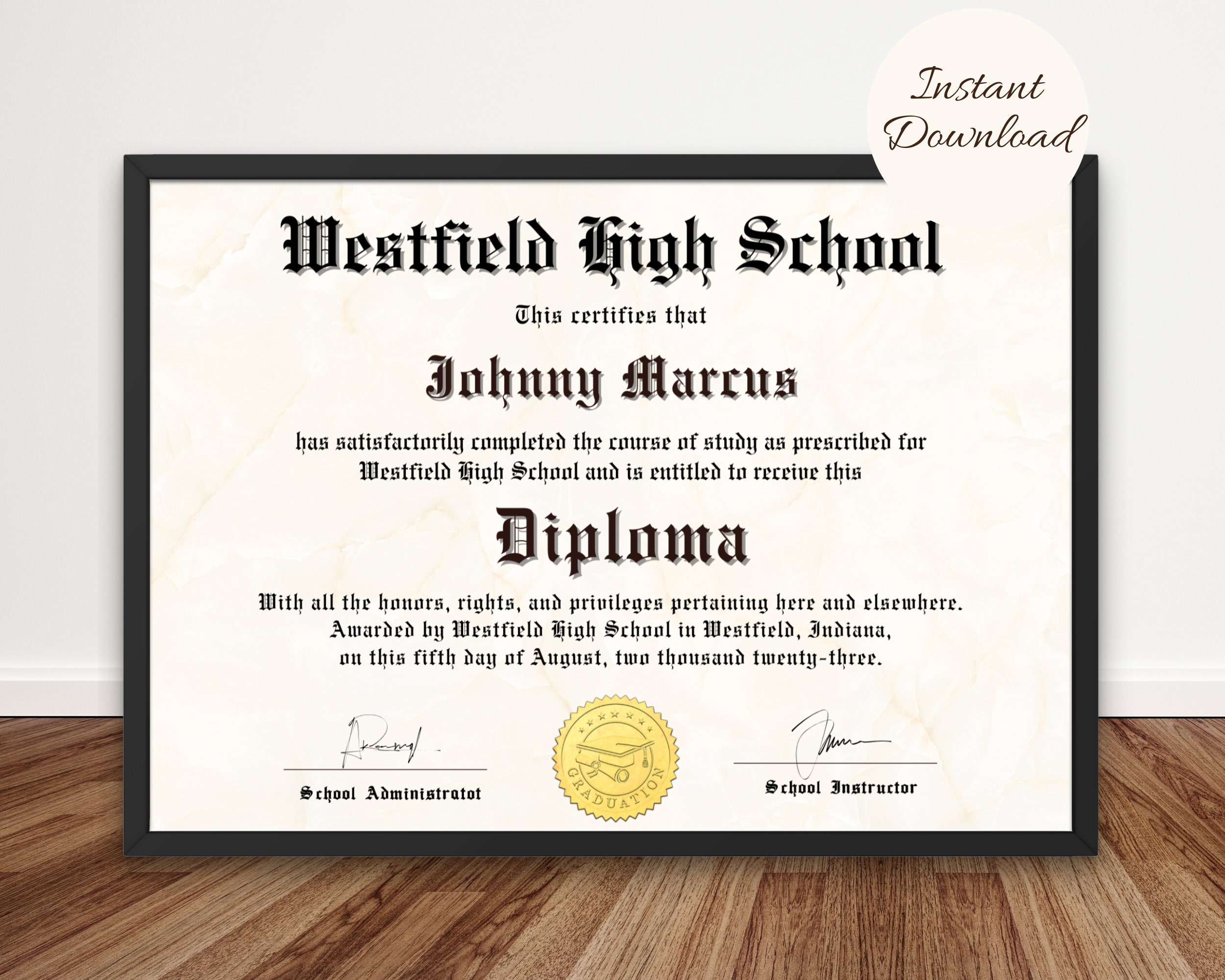 Christian College Diploma Template Replacement Diploma Printable Home ...