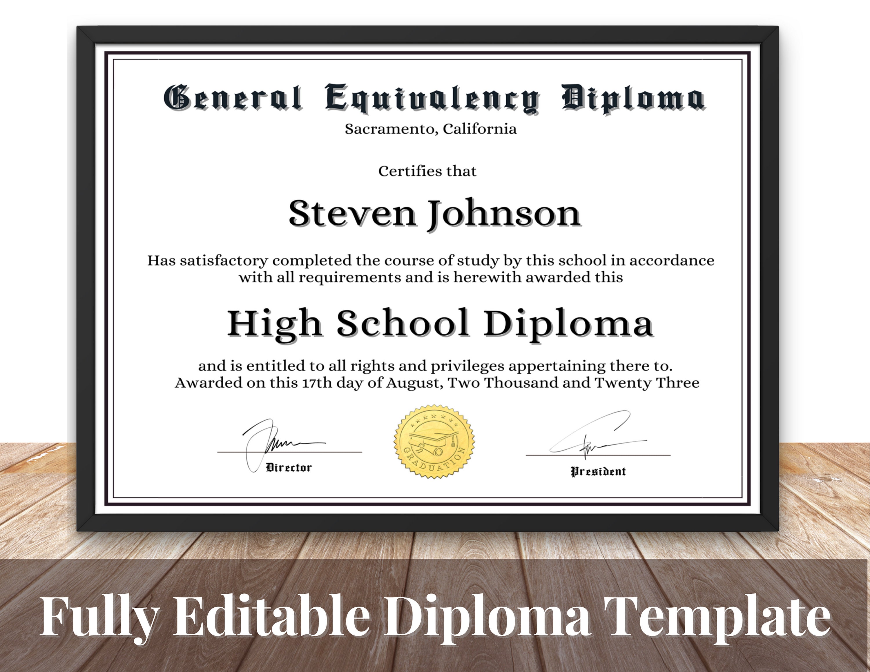 Free Ged Certificate Templates