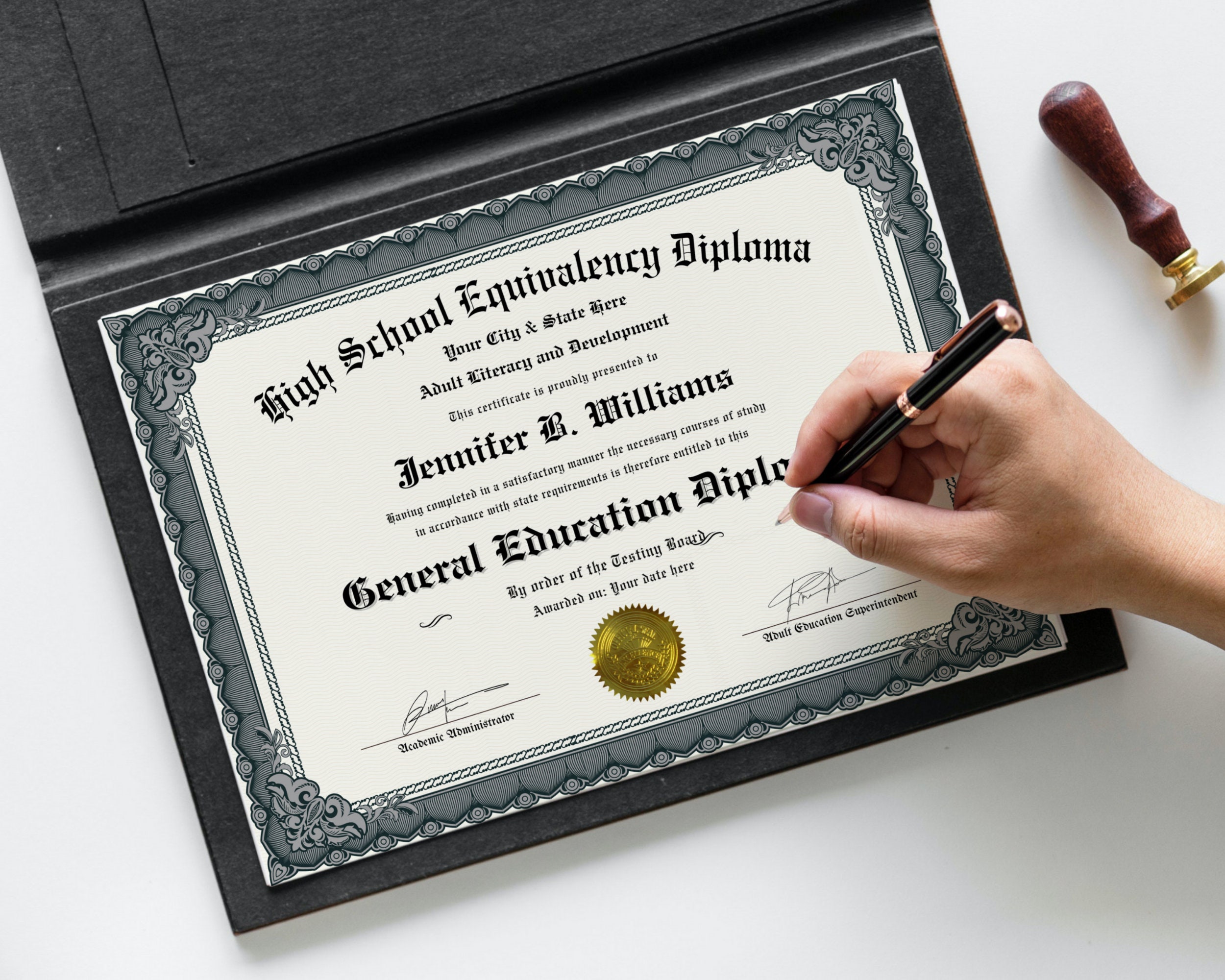 Custom High School Diploma Certificate Editable Template in Canva Ideal ...
