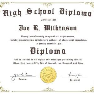 Editable High School Diploma Template, Printable Canva Homeschool ...