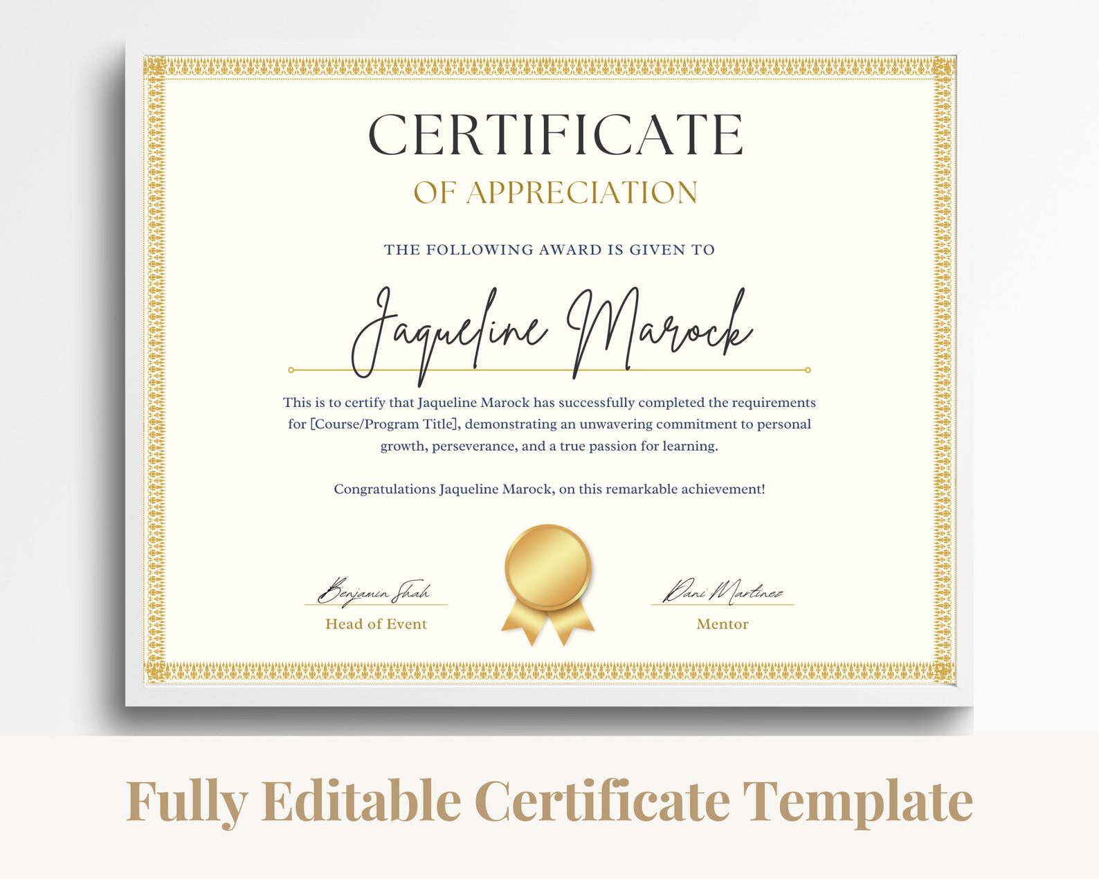 Certificate of Completion Template, Printable Certificate Template ...