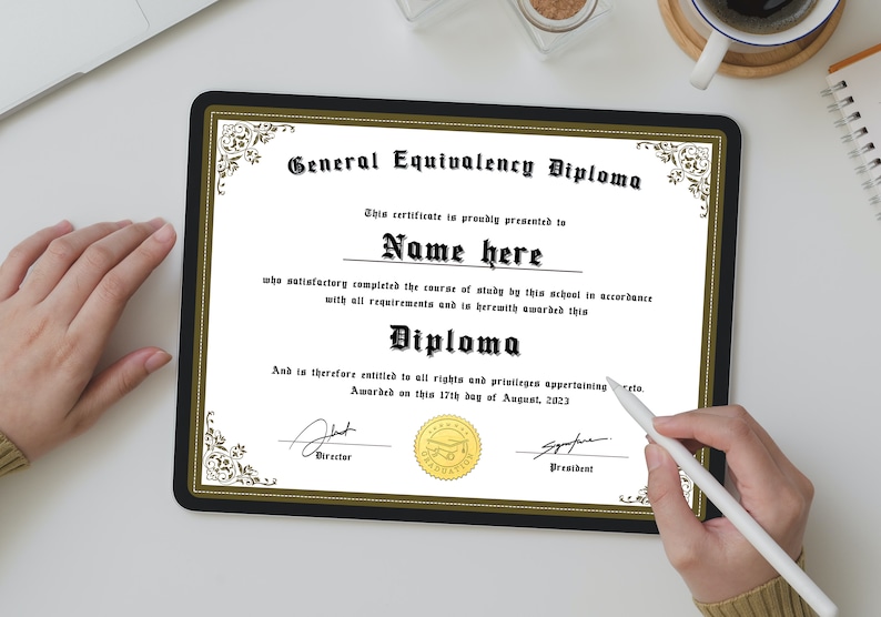 Personalized Diploma Template DIY Editable Diploma Template - Etsy