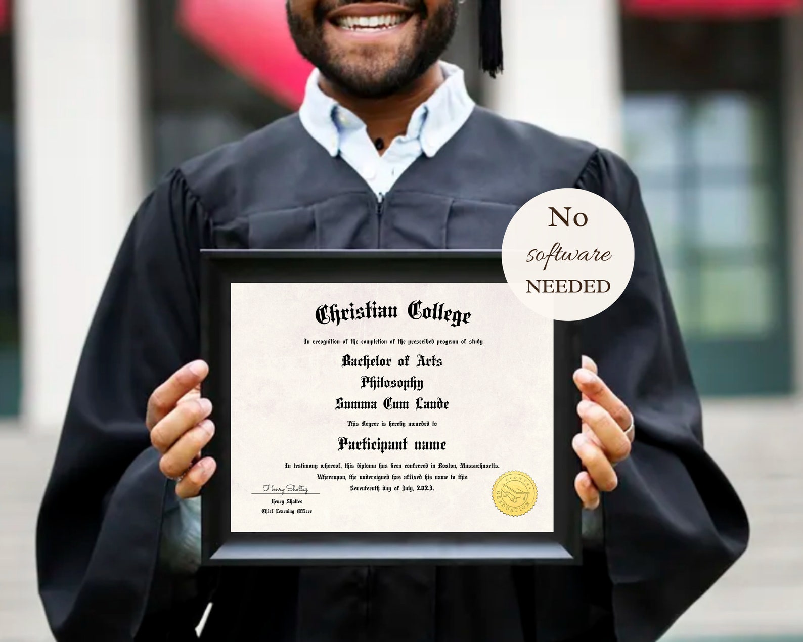 Christian College Diploma Template Replacement Diploma Printable Home ...